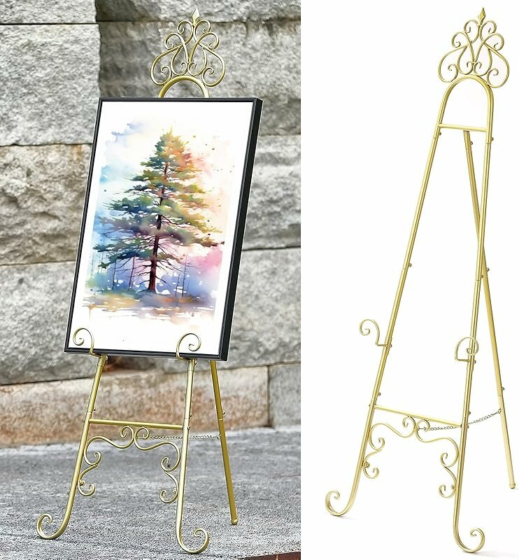 Металлический мольберт для знаков с цепным поддержкой