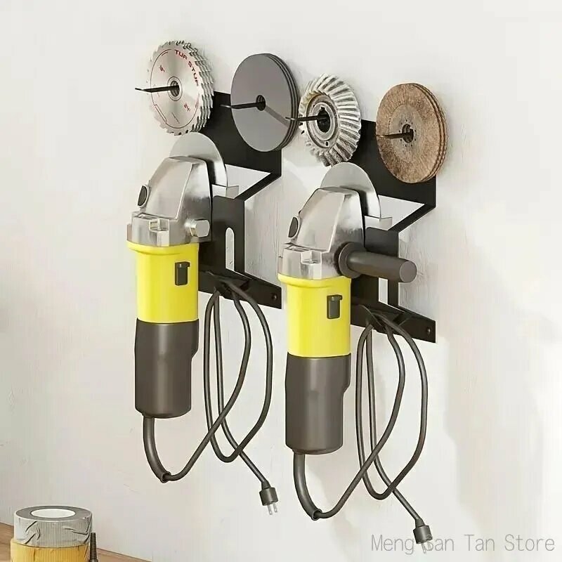 Держатель для УШМ (болгарки) чёрный, 1шт, настенный, Подвеска для дисков