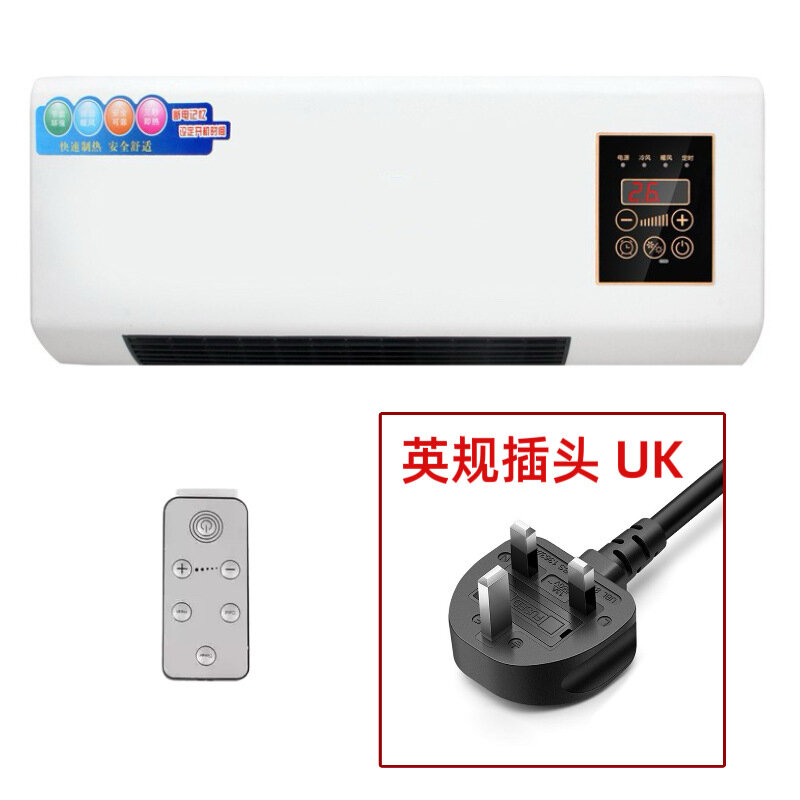 Новый настенный обогреватель для ванной, двойного назначения для охлаждения и обогрева, настенный электрический обогреватель для спальни, настенный обогреватель