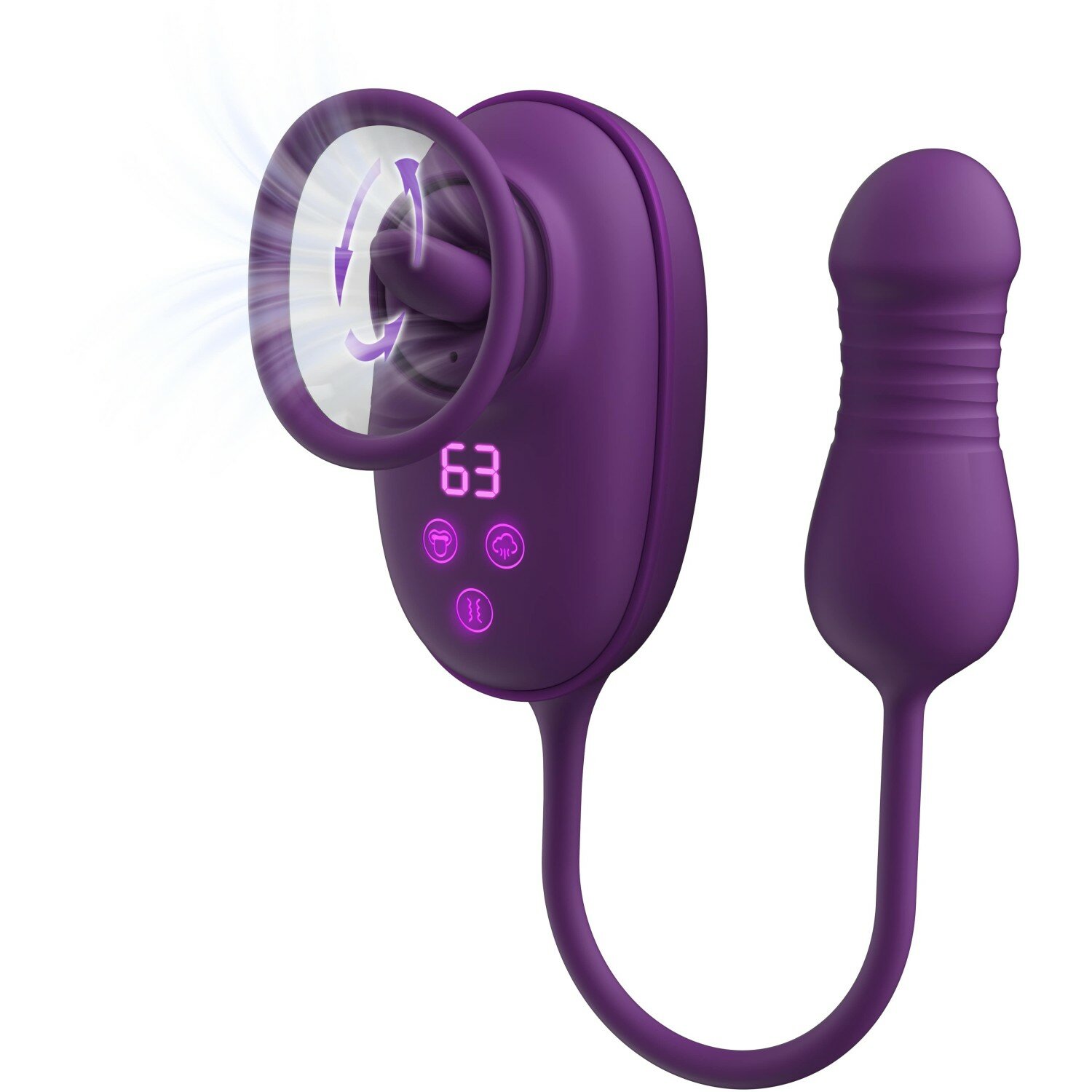 Стимулятор Amovibe "Nebula Orbit", с двойной стимуляцией, фиолетовый