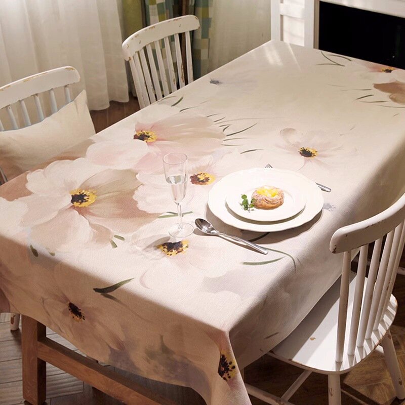 Ткань для обеденного стола, кофейного стола, мастерская живопись, цифровая печать, американский французский стиль, легкая роскошь, высококачественная сельская столовая скатерть