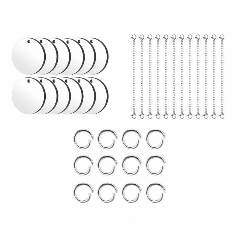 Металлические заготовки для сублимации, 36/72 шт, Серебро - 36