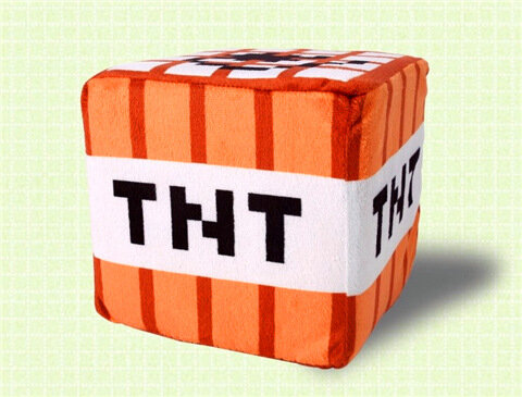 Подушка в виде бомбы-тротила из Minecraft, набор игровых аксессуаров с губкой, плюшевая игрушка-тротил.