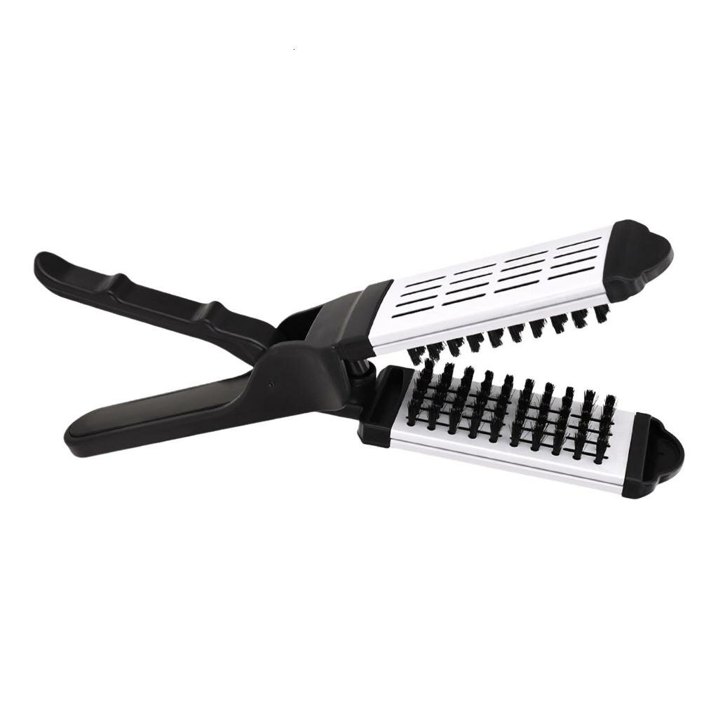 Выпрямляющая щетка для волос двусторонняя, Белый