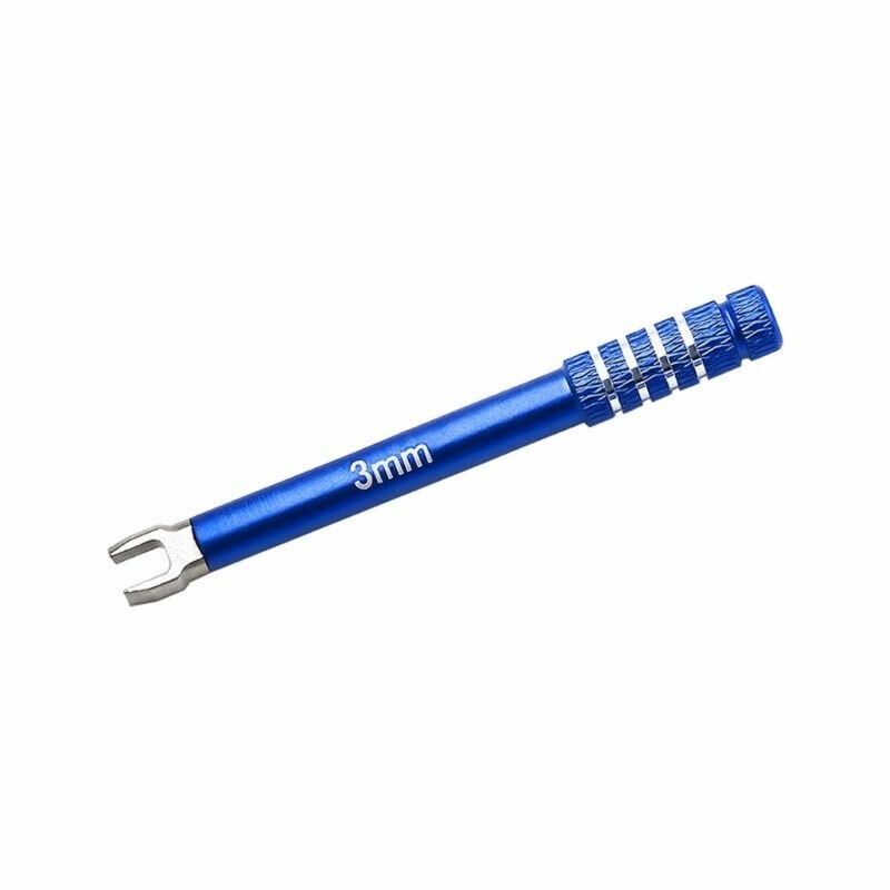 Гаечный ключ с открытым концом из среднеуглеродистой стали, маневровый гаечный ключ-3 мм синего цвета