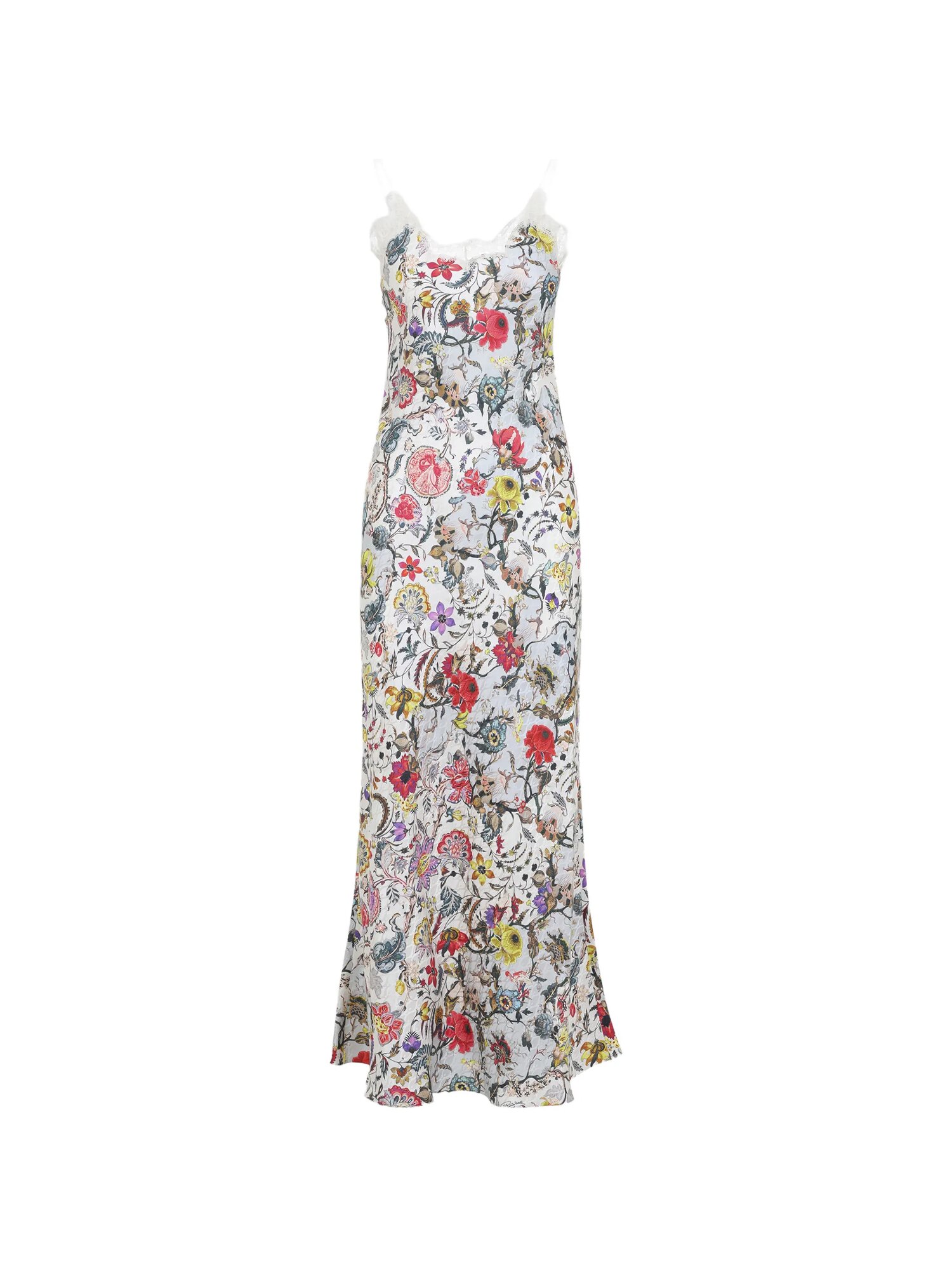 Платье Roberto Cavalli Lace floral silk maxi dress