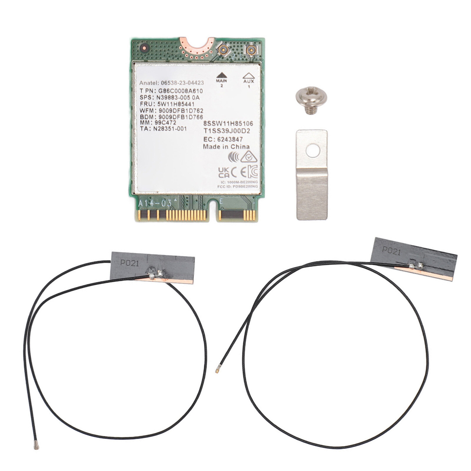 Wi -Fi 7 Card 2.4G 574 Мбит / с 5G 2400 Мбит / с 6G 5800 Мбит / с BT 5,4 MU Mimo BE200NGW Сетевой карты для Win 10 11 Computer Wi -Fi 7 Card со встроенной антенной