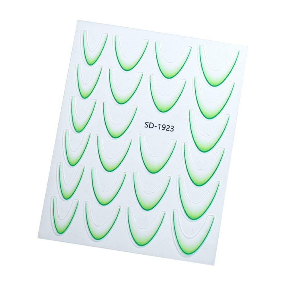 Наклейки для ногтей слайдеры френч градиент с разводами