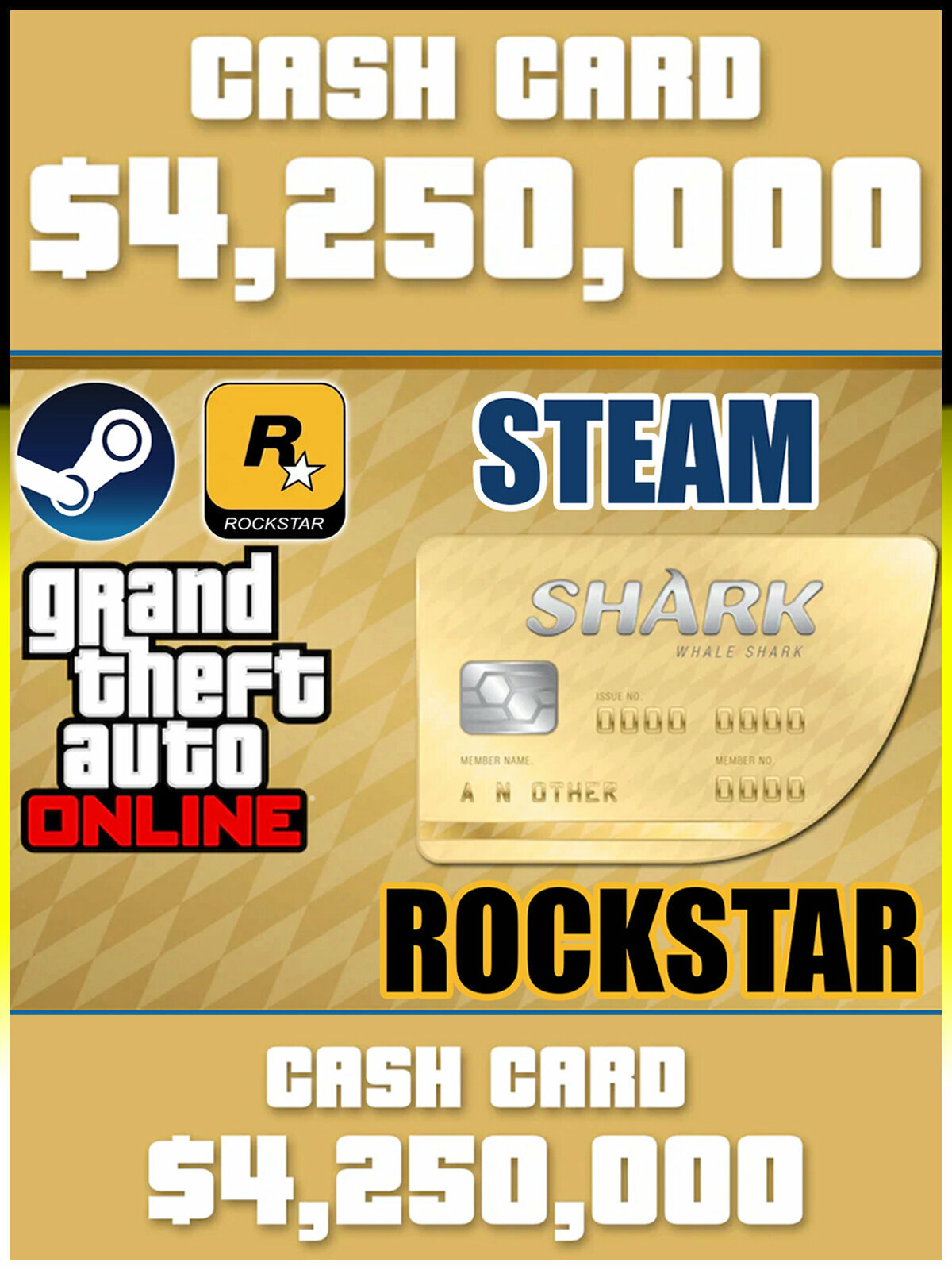 GTA 5 Online $4 250 000 / Steam / Social Club / Epic / Ключ Денег ПК/ Платежная Кэш Карта / Cash Card ГТА 5 Онлайн