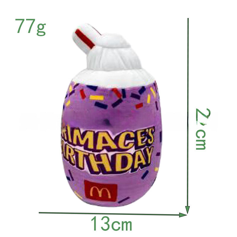 Cross-Border New Product Mcdonald's Toy Game Milkshake Grimaceyellowhat Spot Doll Soft Doll(Ice Cream, 20)