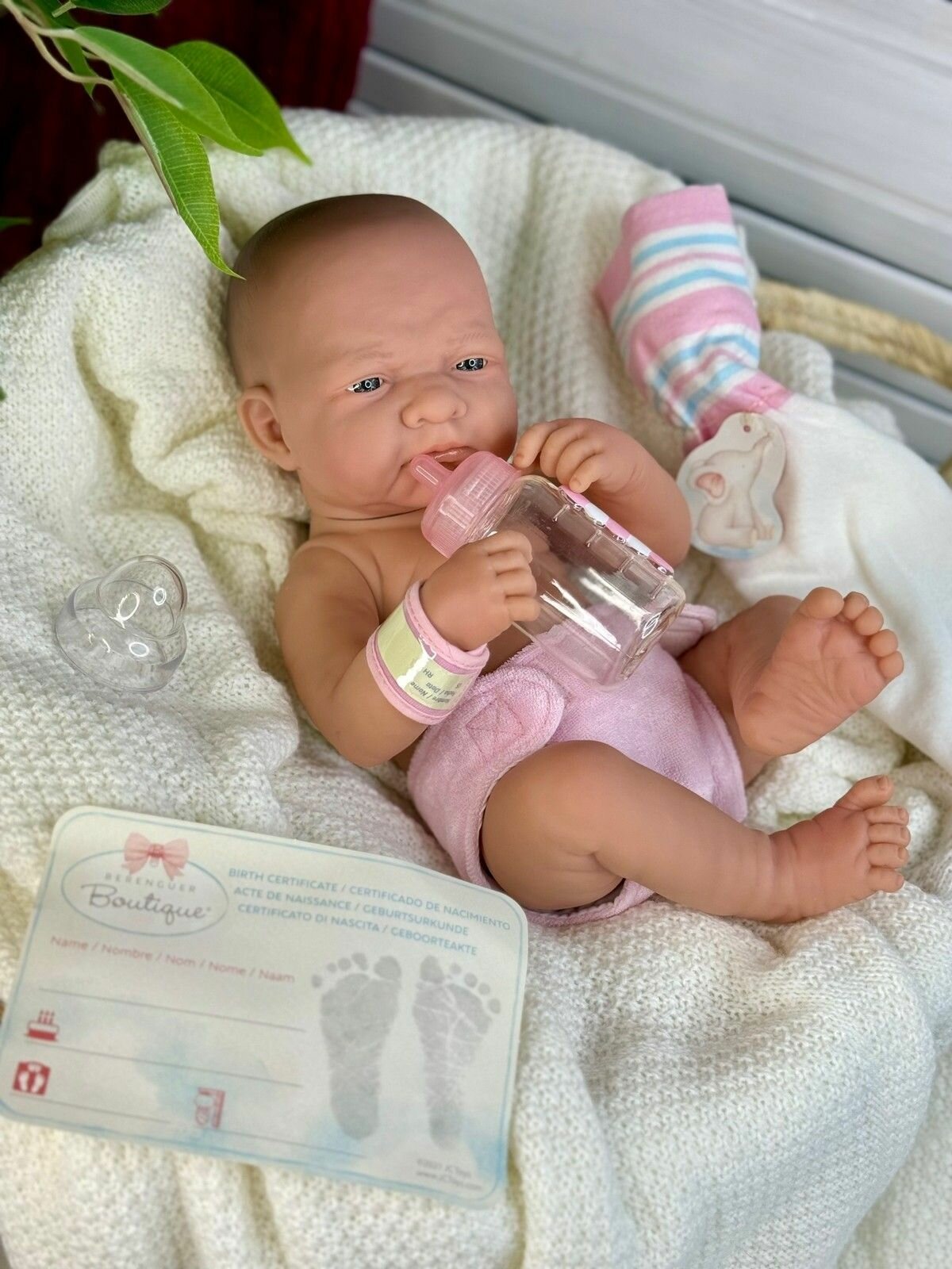 Кукла для девочки виниловая 36 см Новорожденная (18501)