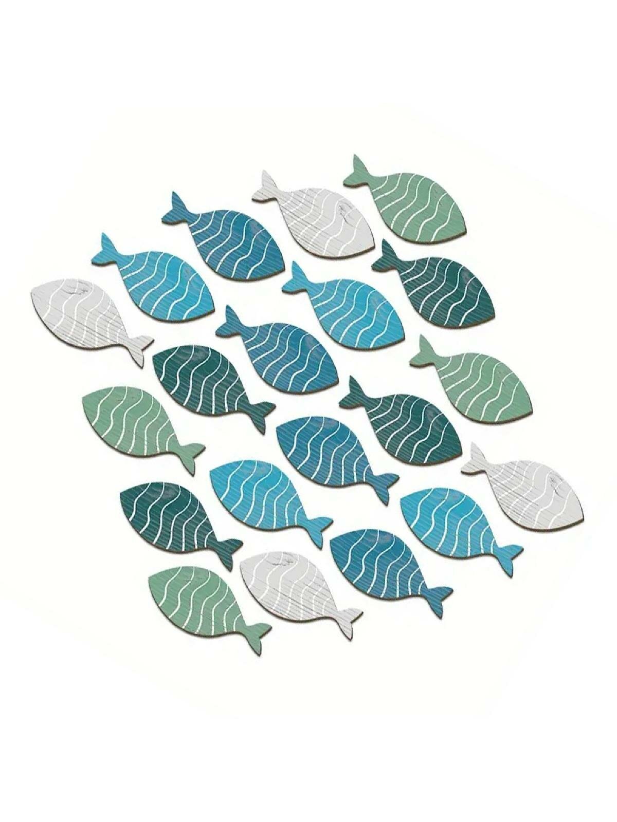 Украшение стен в виде морских рыбок, 20 штук, композиция для украшения прибрежного пляжа
