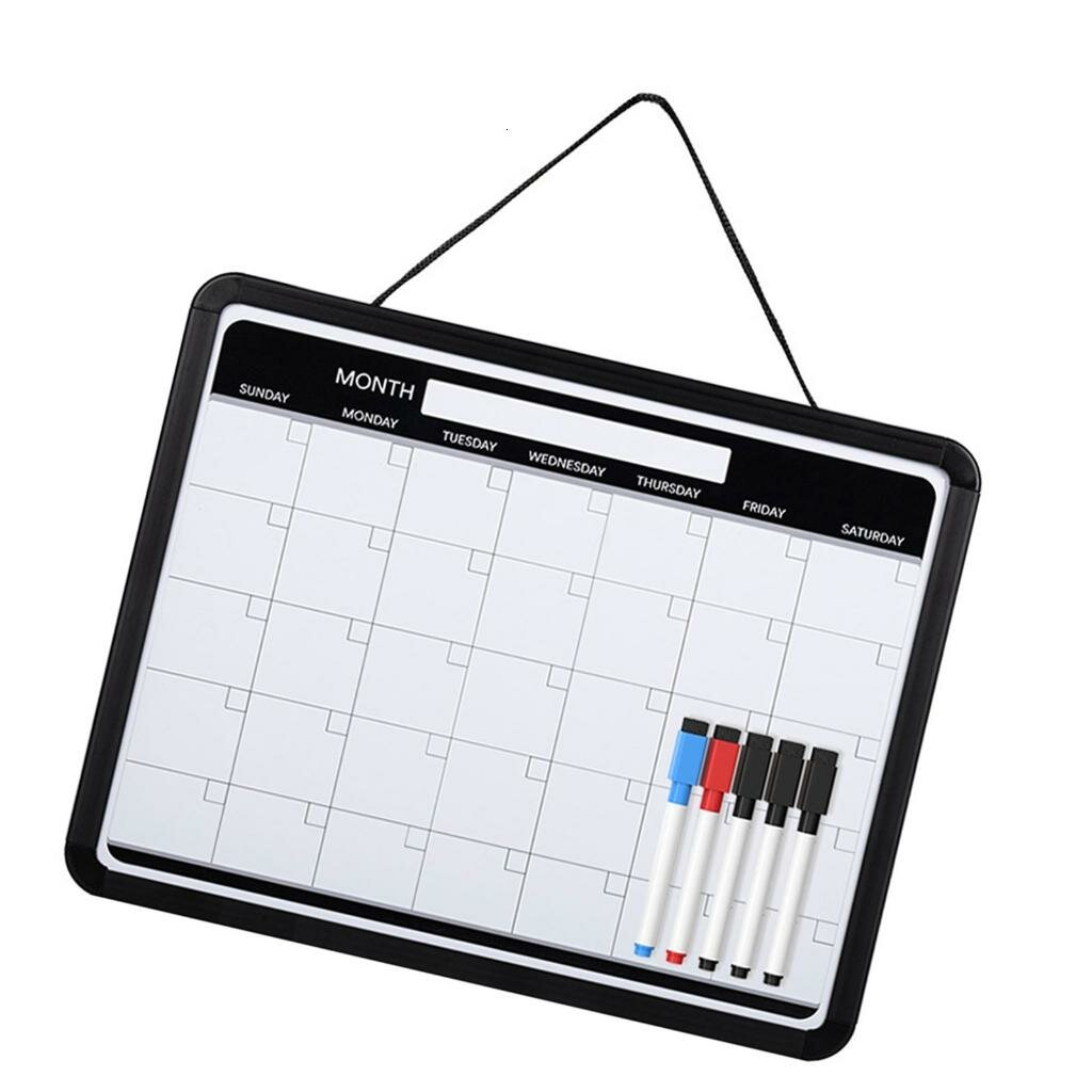 Магнитный календарь-планер на стену, черный