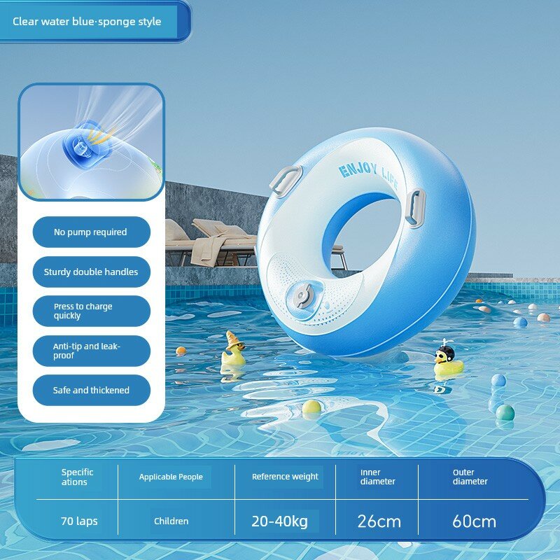 Swimming Ring for Adults and Children, Thickened Anti-Rollover Life-Saving Equipment for Men and Women,