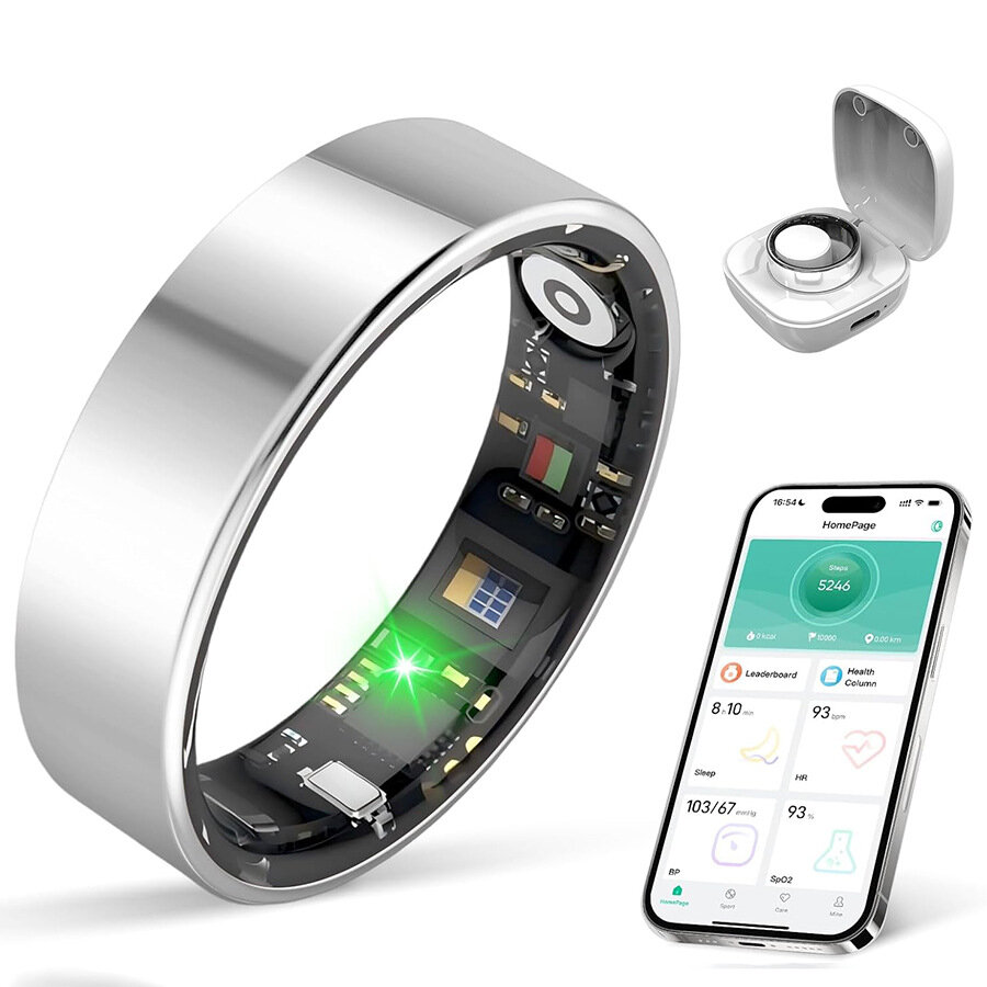 Смарт-кольцо, Bluetooth-соединение, поддержка Android Apple, IP68, шагомер