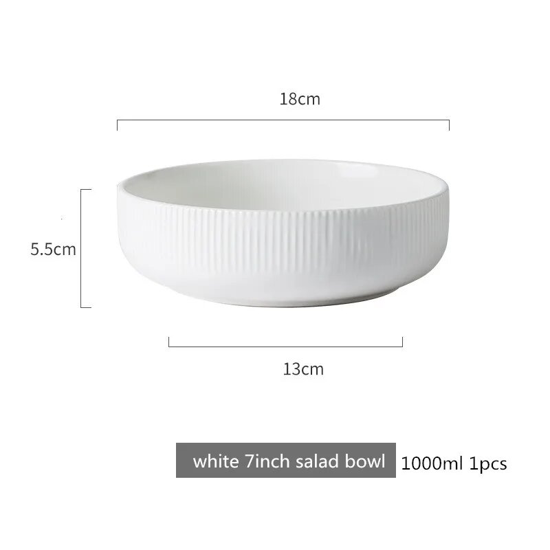 Керамическая тарелка Nordic Ins Style Белый, W7inch salad bowl