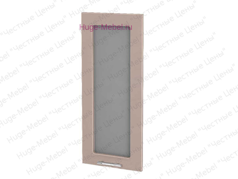 Кухонный фасад Ф-15 кофе с молоком глянец (Ксения) Huge Mebel. Ширина 296 Высота 712. Кухонные фасады