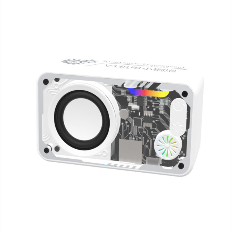 Басовый беспроводной Bluetooth-динамик small steel cannon, прозрачный красочный звук сабвуфера mecha