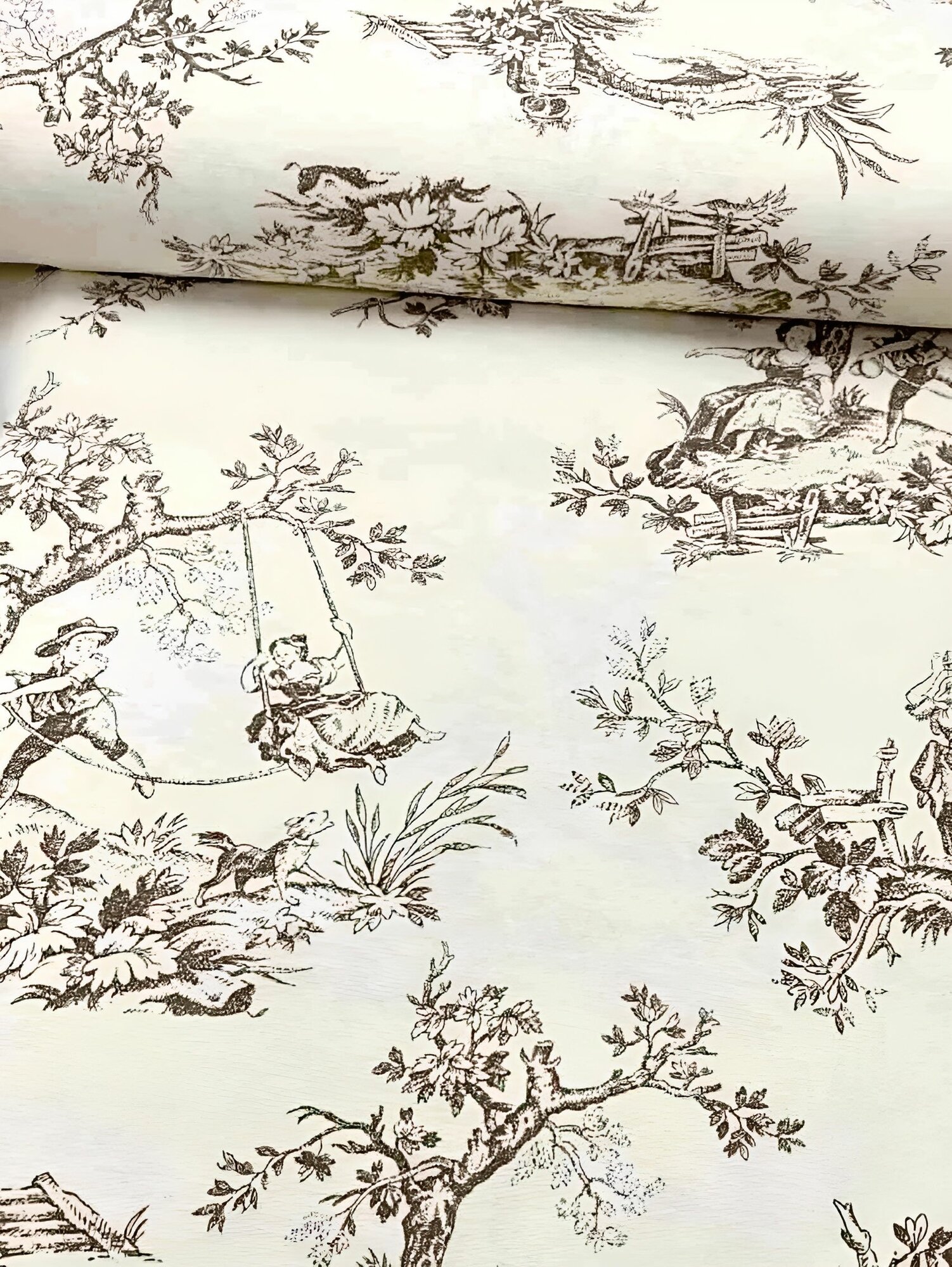 Ткань 150*180см водоотталкивающая Туаль Де Жуи DUCK цвет коричневый