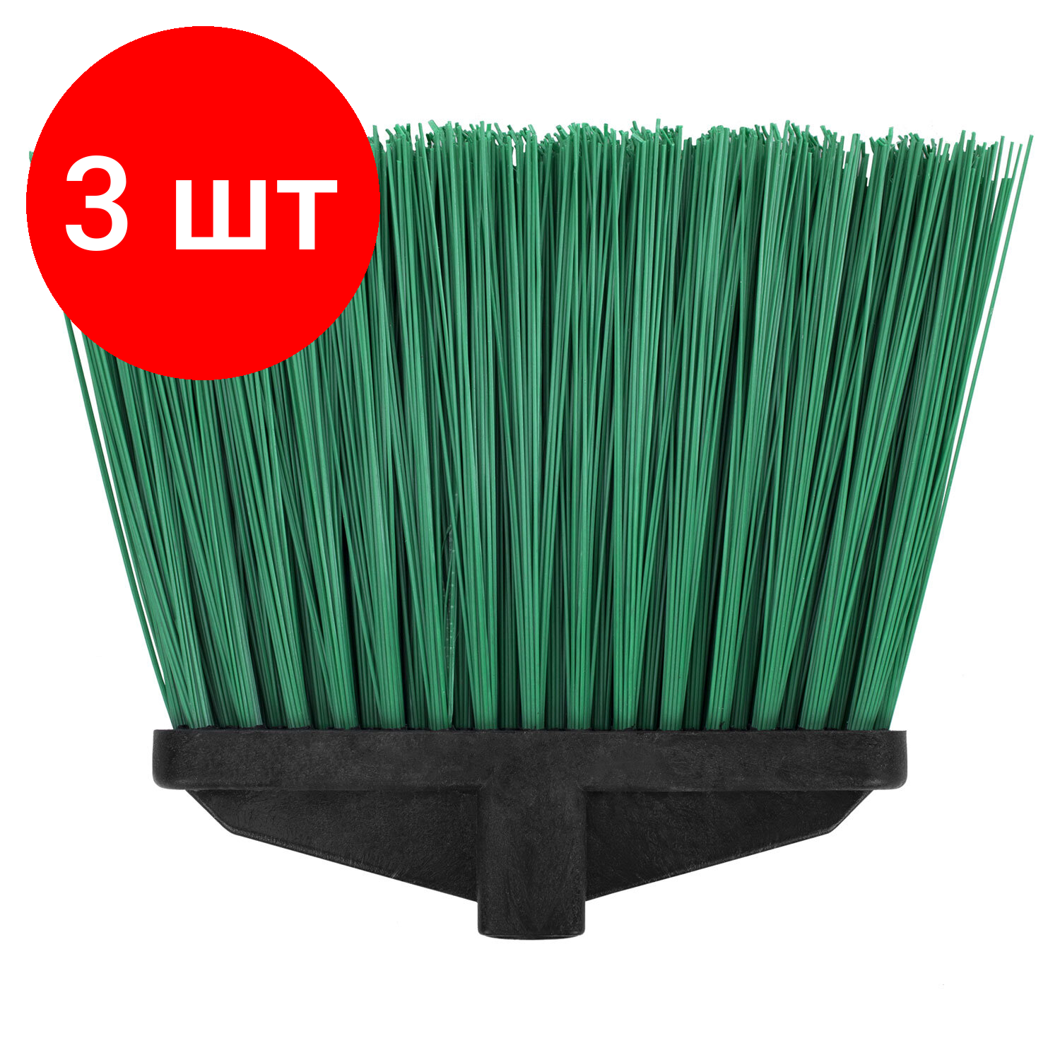 Комплект 3 шт, Метла синтетическая плоская "гардена LUX", без черенка, еврорезьба, пластик, LAIMA EXPERT, 605371