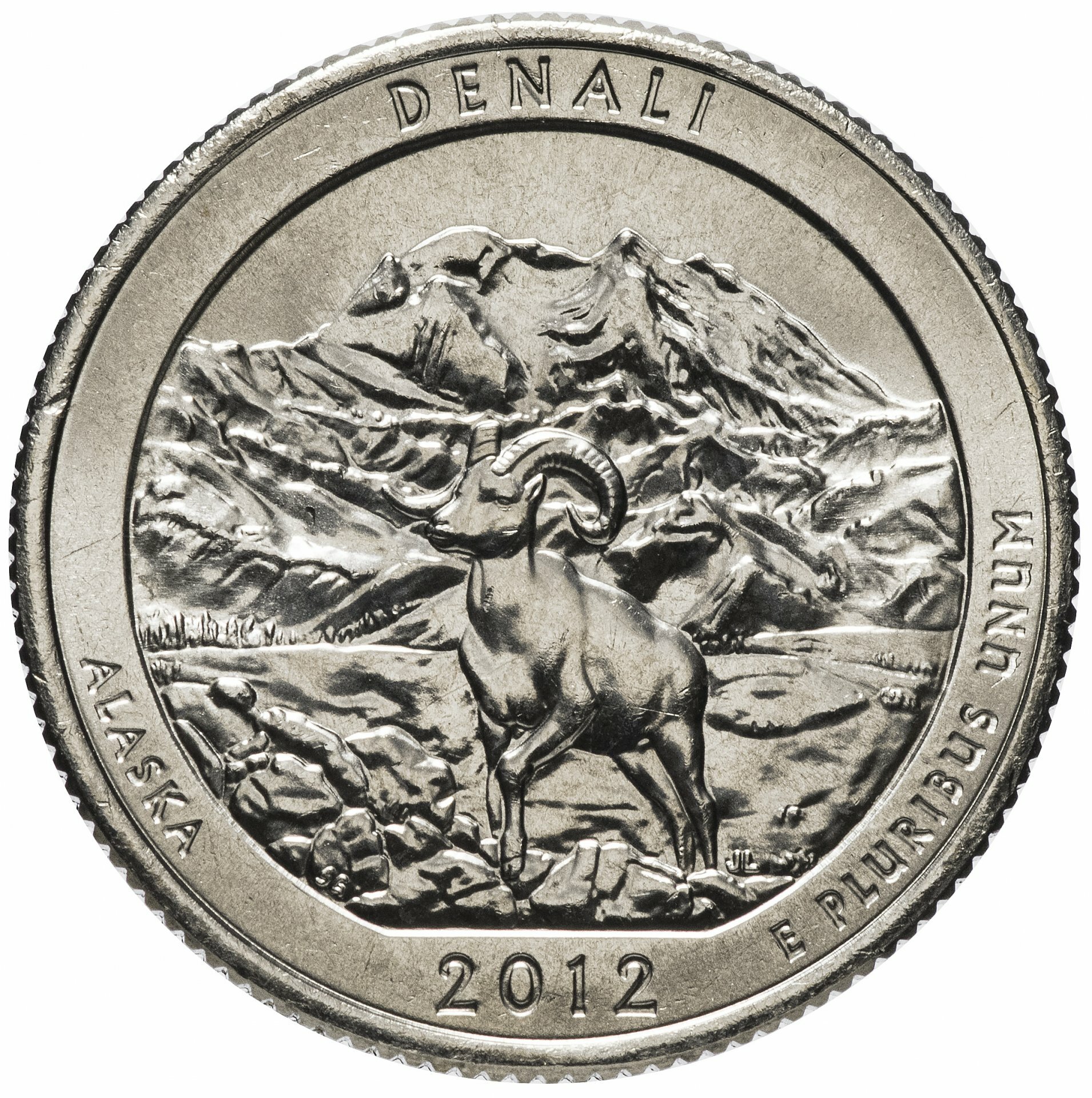 США 1/4 доллара 25 центов, квотер 2012 S — "Национальный парк Денали" 15-й парк, Медь, в сохранности UNC