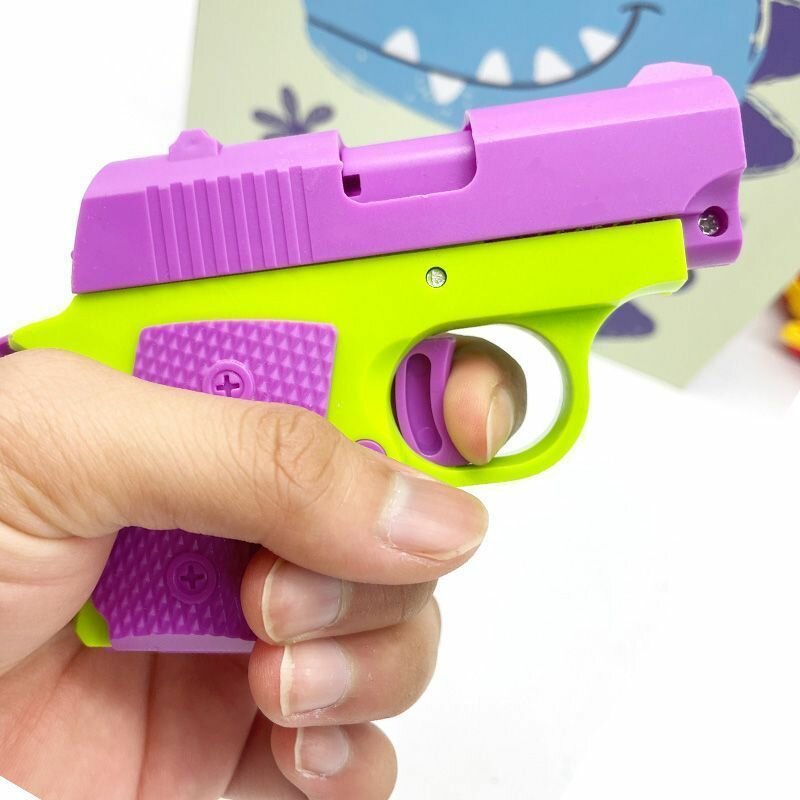 Модный пистолет TikTok Gravity 1911 в виде морковки, антистрессовая игрушка, напечатанная на 3D-принтере, миниатюрная модель оружия, подарок для детей.