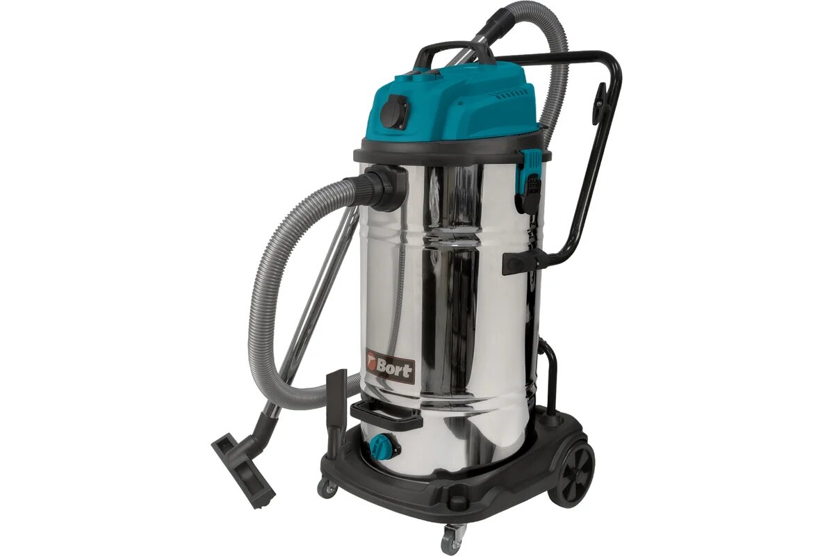 Пылесос строительный Bort BSS-2260-Twin, 200 Вт, сухая/влажная, розетка, шланг 4 м