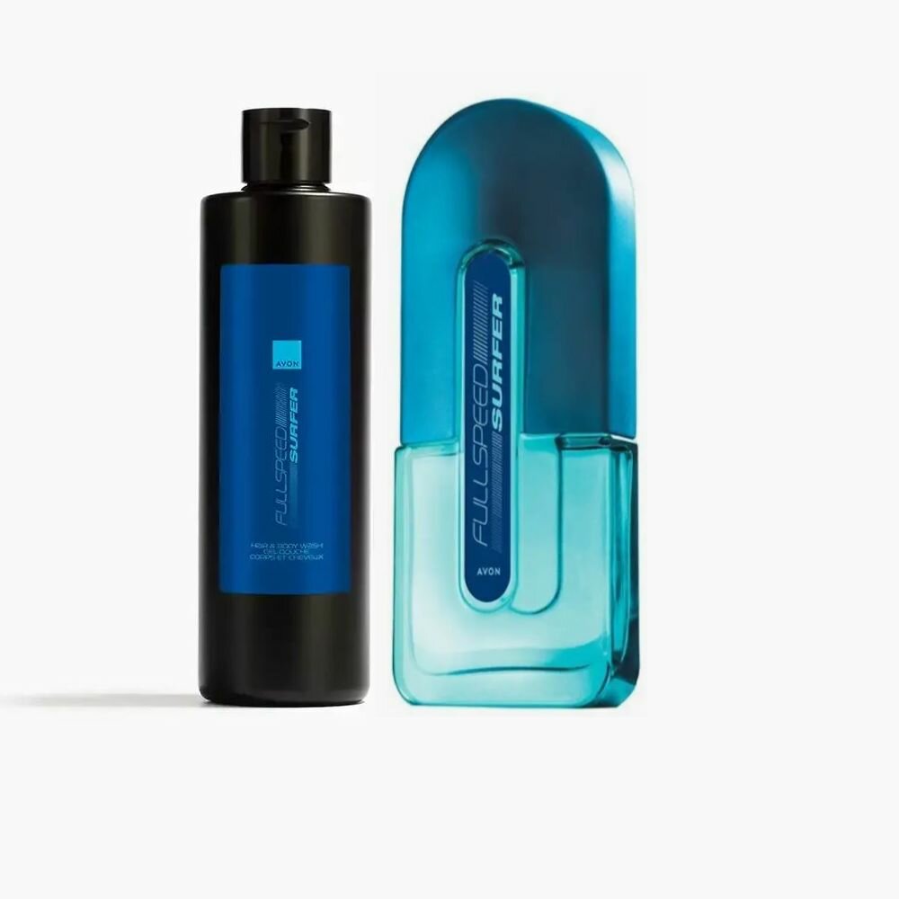 AVON Набор "Full Speed Surfer" Туалетная вода 75мл и Шампунь-гель для душа 250мл