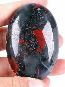 Palm stone из африканского гелиотропа камень силы и защиты