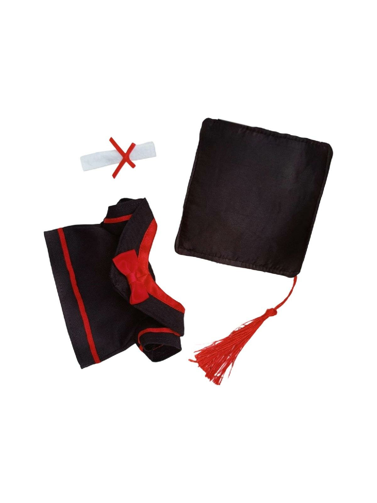 Жилет Labubu длиной 17 см, костюм для выпускного сезона, шляпа бакалавра и доктора наук, халат