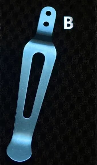 Зажим для ножа из титана TC4 для Rick Hinderer XM18 XM24 ZT 0055 0560 0561 0808 0450 Голубой, Blue B