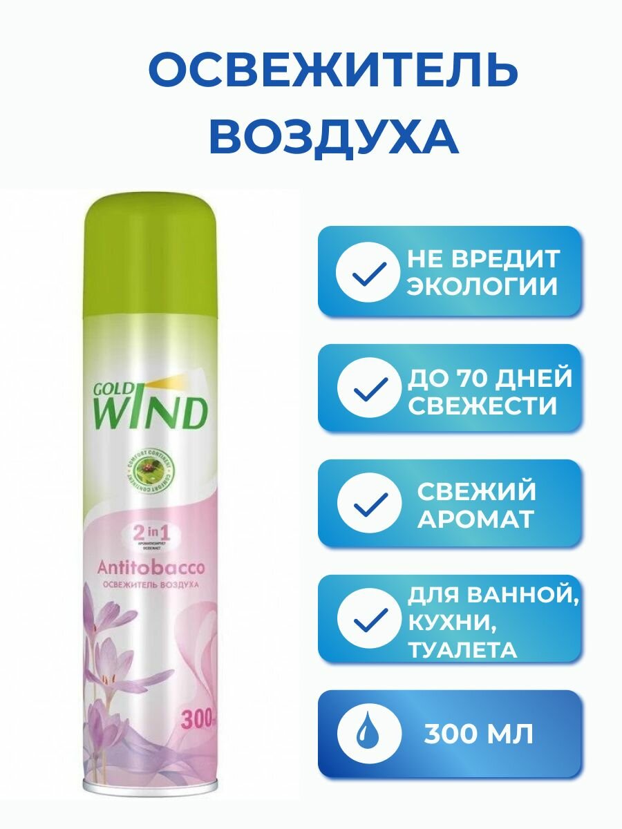 Gold Wind освежитель воздуха антитабак