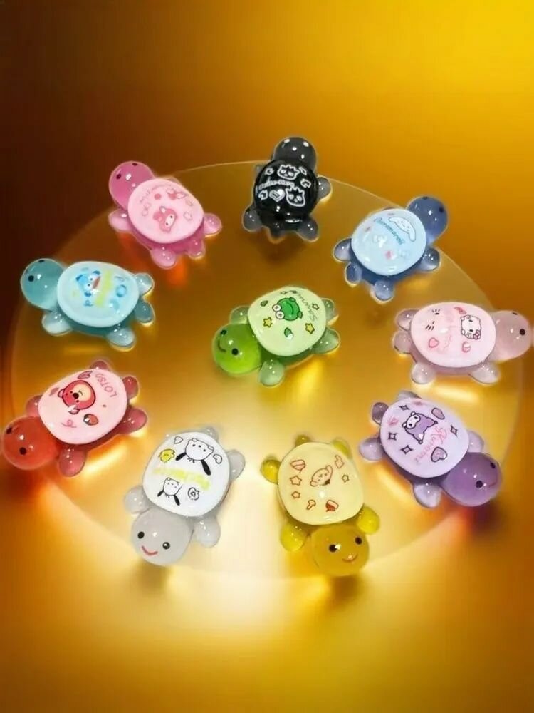 Декоративные кристаллы, Светящаяся черепаха, Для аквариума, сада и декора ваз, 20штук/30MM*20MM