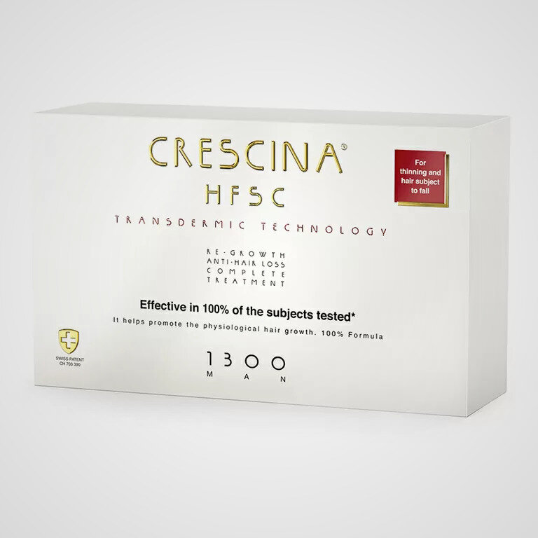 Лосьон для стимуляции + Лосьон против выпадения для мужчин 1300 10+10 амп Crescina HFSC 100% Лосьон 10 + 10 АМП