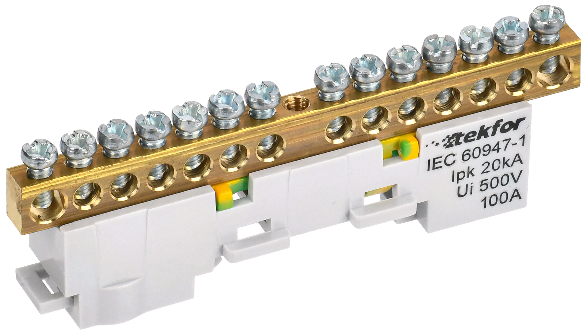 TEKFOR Шина PE земля неизолированная на универсальном держателе 6х9-14-Ж IEK IEK TF-NN10-14-DL-K05