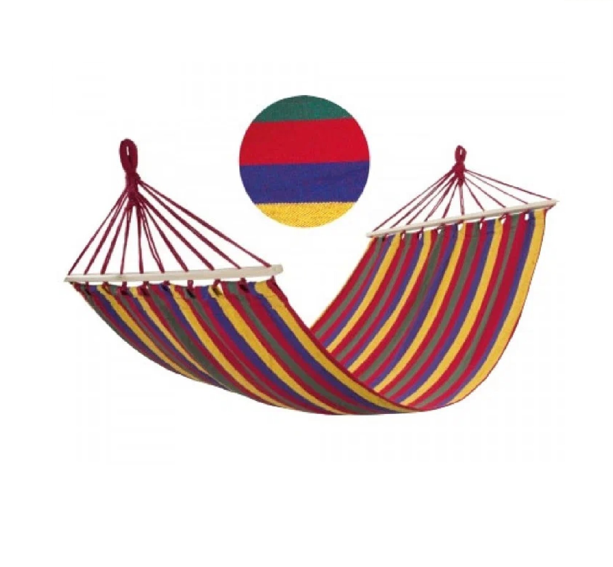Гамак ECOS "Ham-08", 200х100см, цвет красный, синий, зеленый, жёлтый