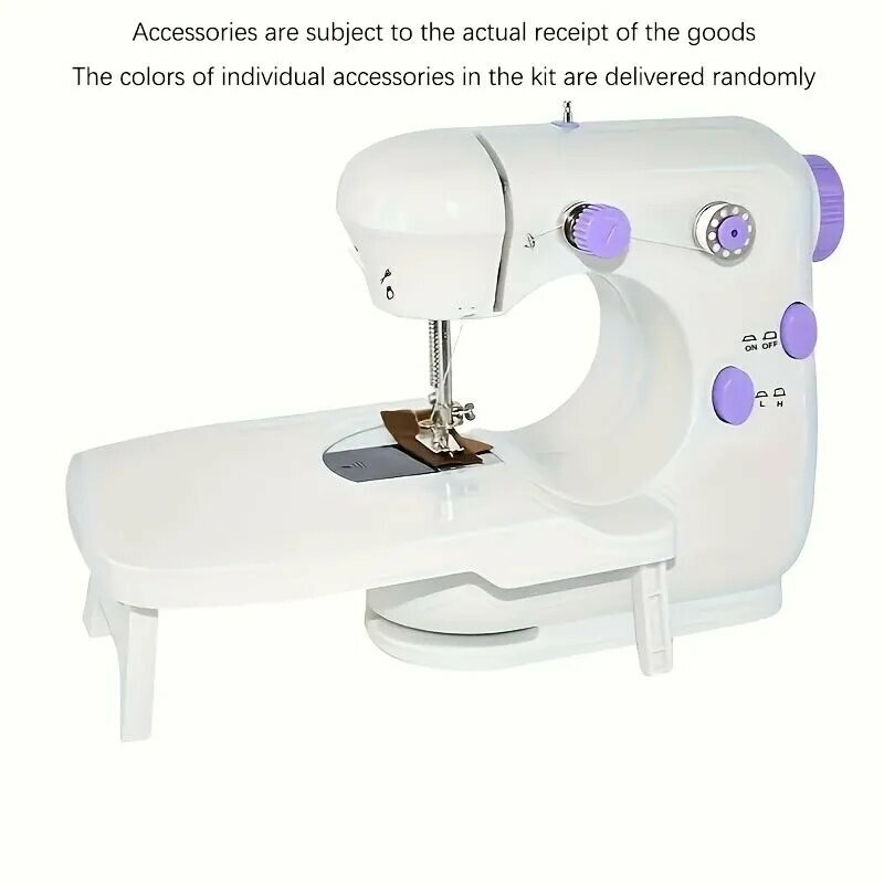Многофункциональная небольшая электрическая швейная машина с расширенным столом и ночным светодиодным освещением, идеально подходит для начинающих и любителей ремесел