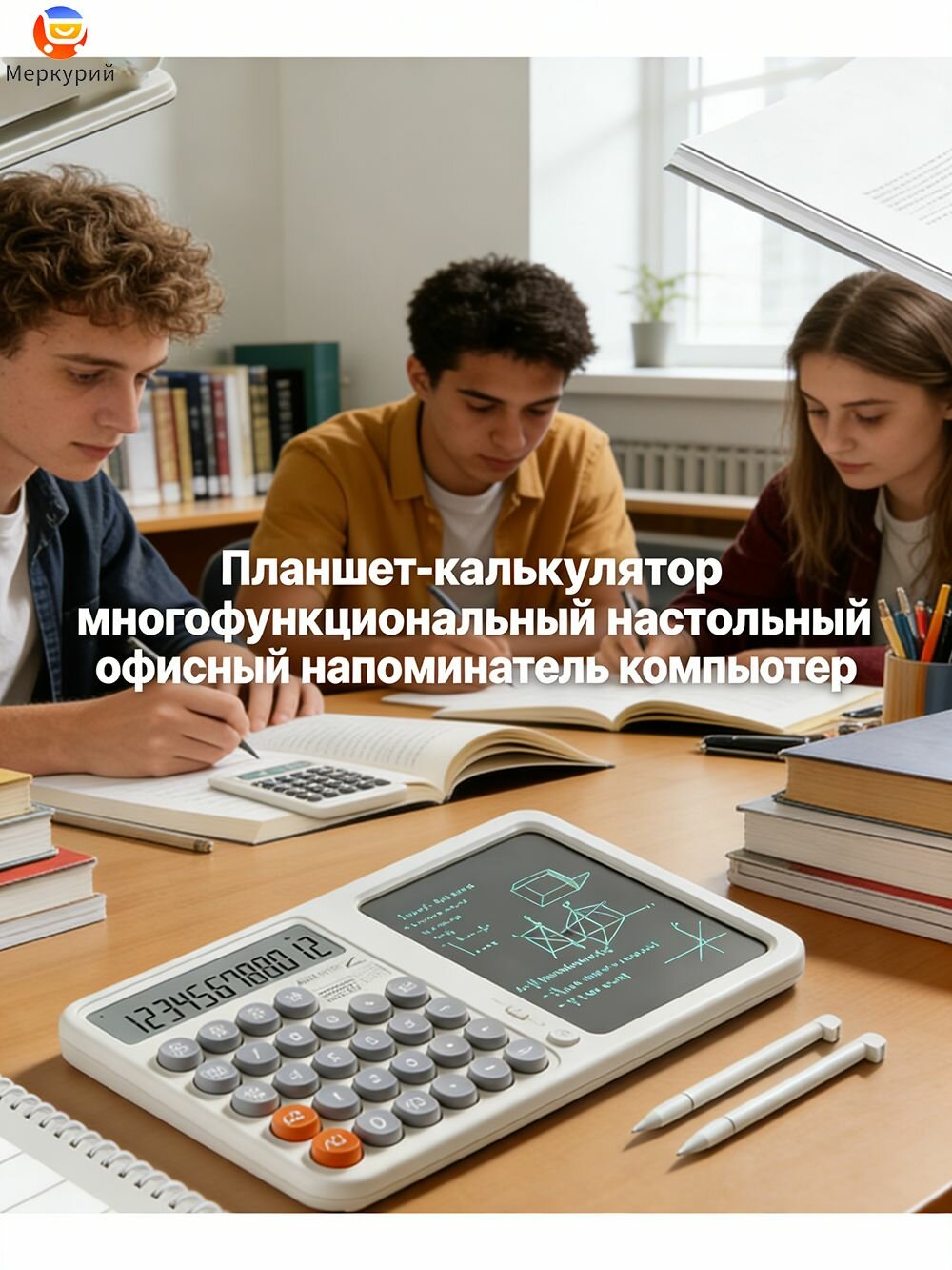 Голосовой графический планшет-калькулятор, 10-дюймовый ЖК-экран, для заметок, вычислений и письма в офисе/школе/дома