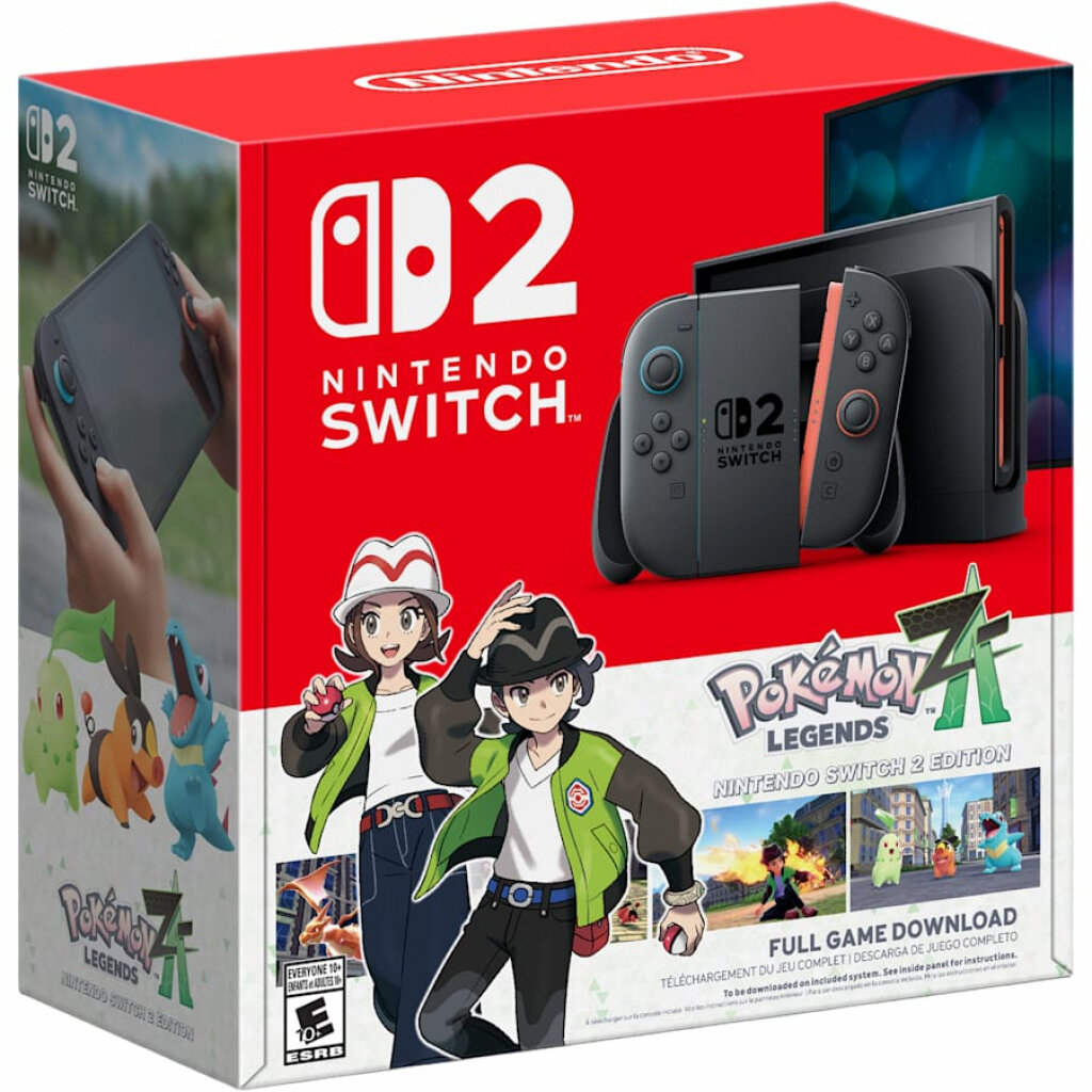 Портативная игровая консоль Nintendo Switch 2 + Game Pokemon Legends: Z-A, 256Gb, Black