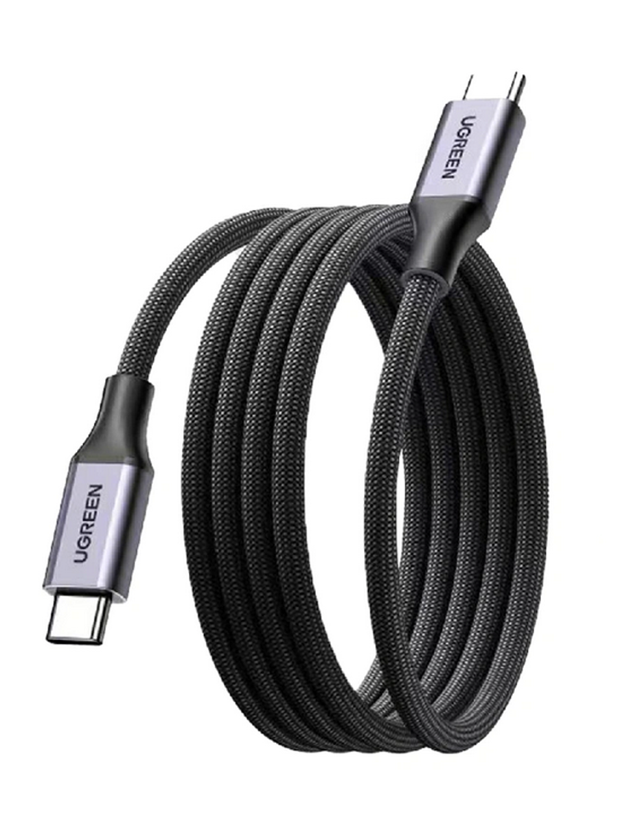 Кабель UGREEN L520 (55517) 100W USB-C to USB-C 1м Серый космос Type-C