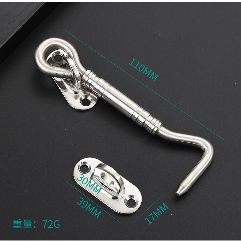 Крючок для окон из нержавеющей стали, аксессуары для дверей и окон из алюминиевого сплава, ограничитель для окон, пластиковый стальной замок для окон, фиксирующий крючок от ветра.