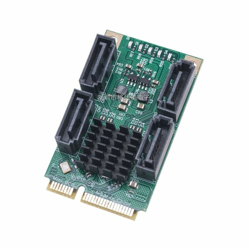 Mini PCI-E SATA 4 порта SATA III 6G Mini PCI Express Контроллер Плата