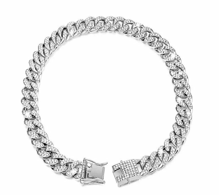 Ошейник цепочка на шею для собак мелких средних пород кошек 60cm