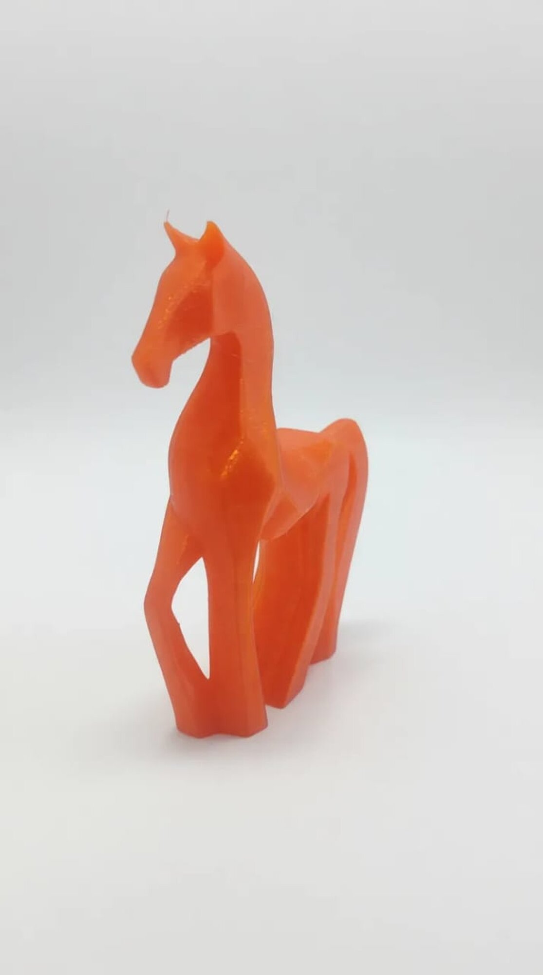 Фигурка Лошадь, 3D-печать, материал пластик, цвет оранжевый, 1 шт.
