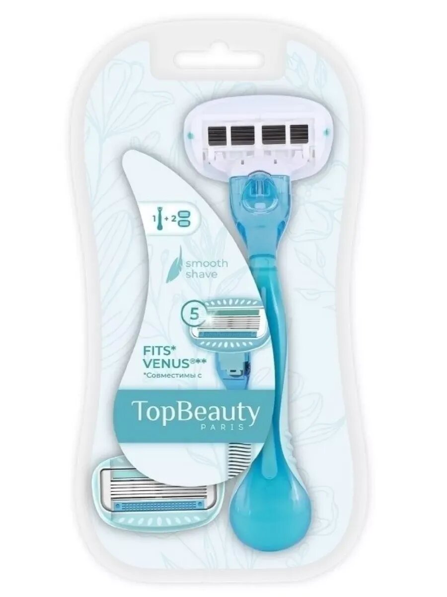 Topbeauty paris жнская бритва 1 станок+2 сменные кассе-1шт.