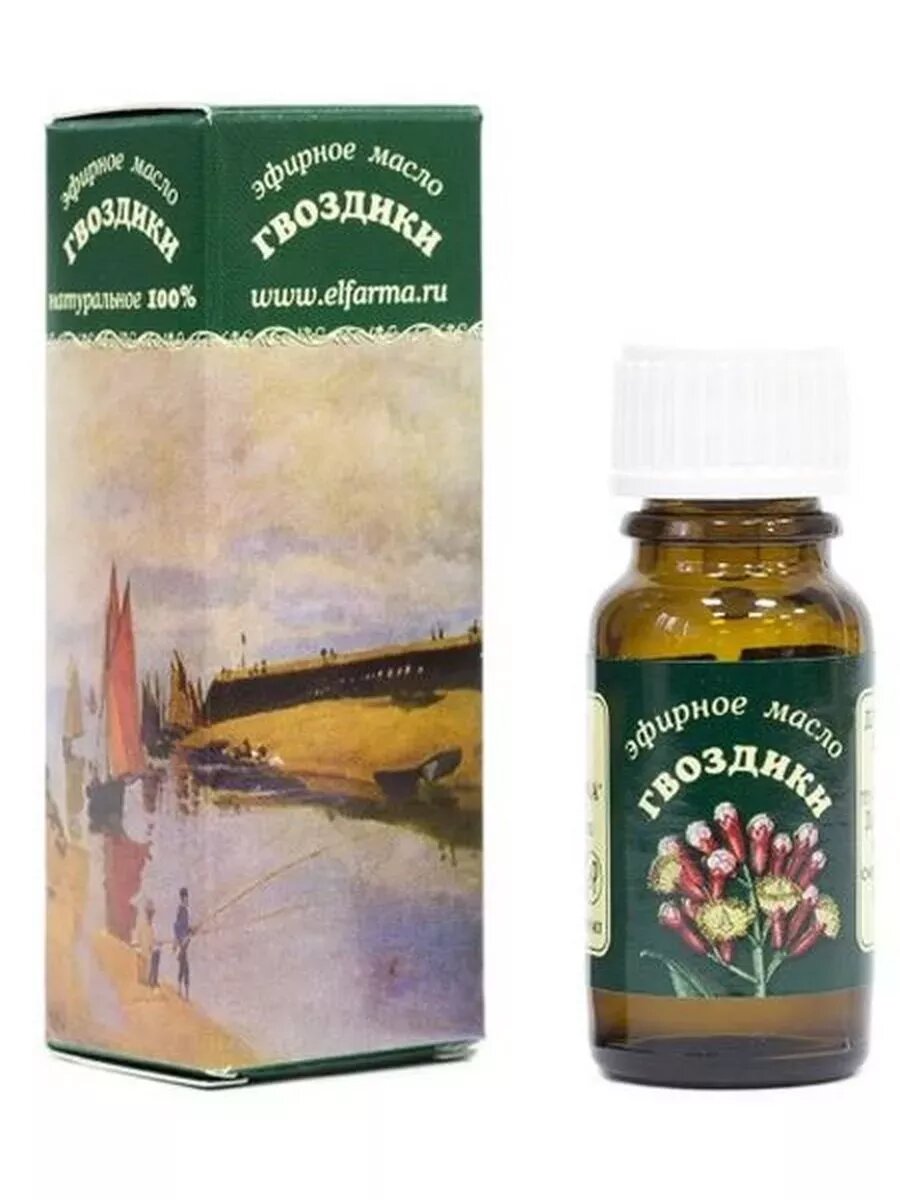 Elfarma масло эфирное гвоздика 10 мл в индивидуальной -2шт.