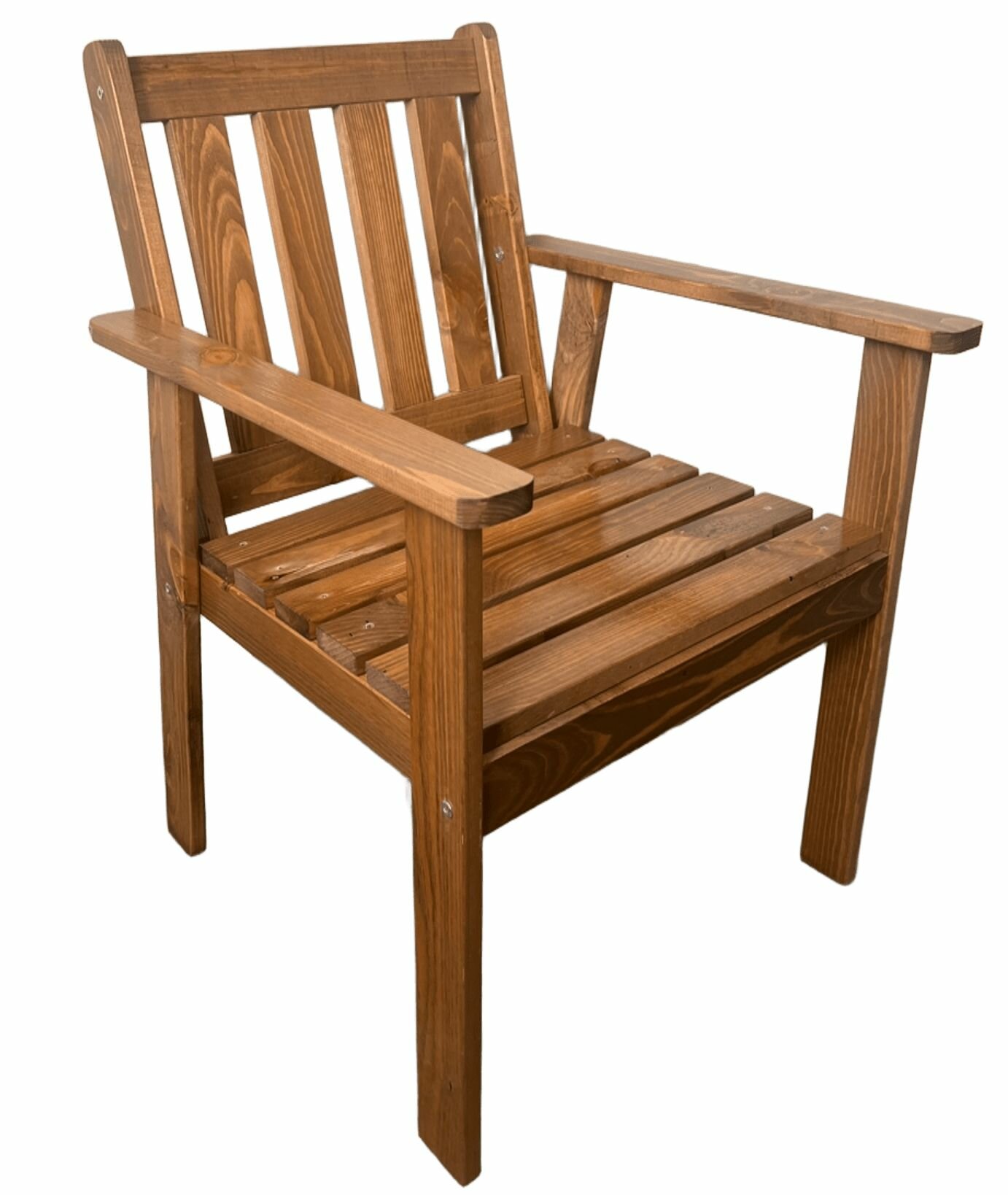 Садовое кресло фотон "Линда", массив сосны, устойчивость к УФ, цвет орех