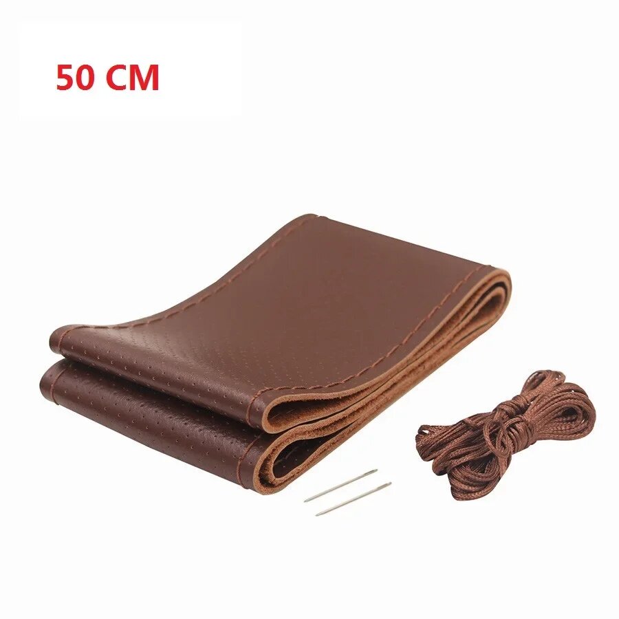 Натуральная кожа 42/45/47/50 см чехол на руль автомобиля для автобуса и грузовика для VOLVO FH FM BENZ IVECO FIAT SCANIA DAF MAN DEUTZ RENAULT