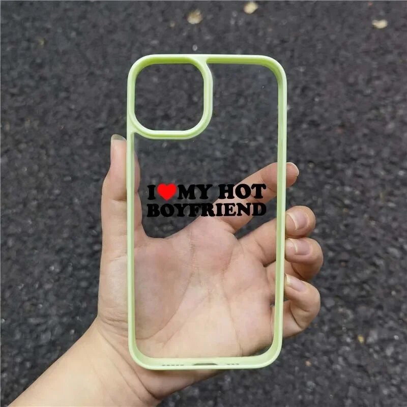 Чехол для телефона Funny I Love My Hot Girlfriend для iPhone 13 14 12 11 Pro Max Mini X XR 16 15 7 8 Plus, силиконовые парные чехлы для пар Style 8, For iPhone 12