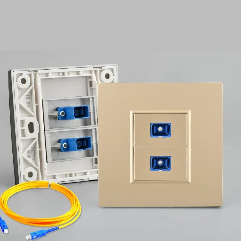 Однопортовая настенная оптическая панель Depo Guye Gold 2-port